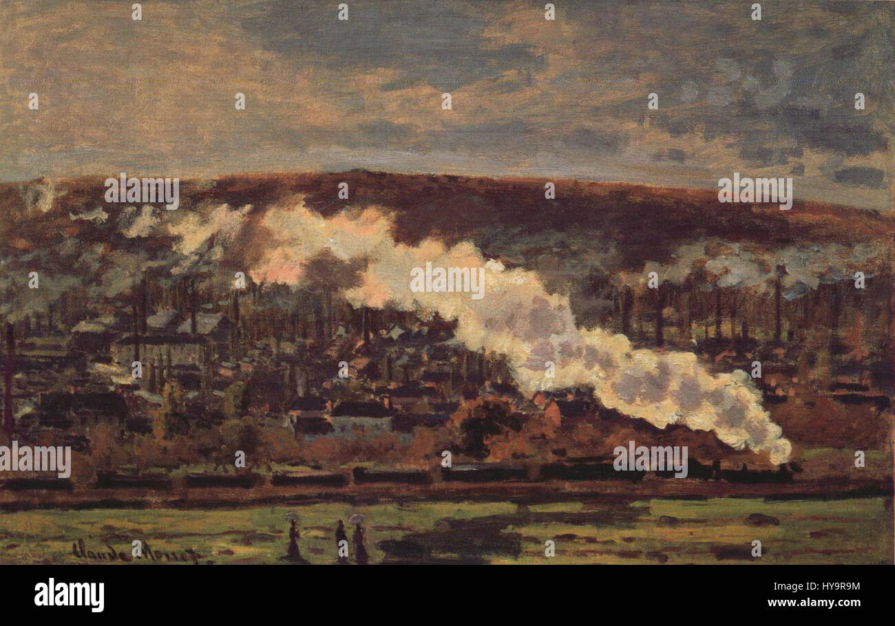 'The Train' by Claude Monet is an impressionist painting capturing the ...