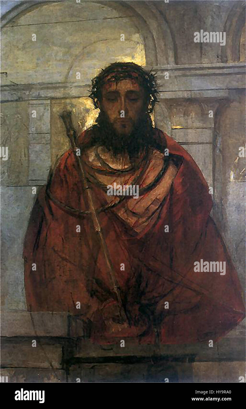 Adam Chmielowski's 1881 painting *Ecce Homo* depicts a dramatic and ...