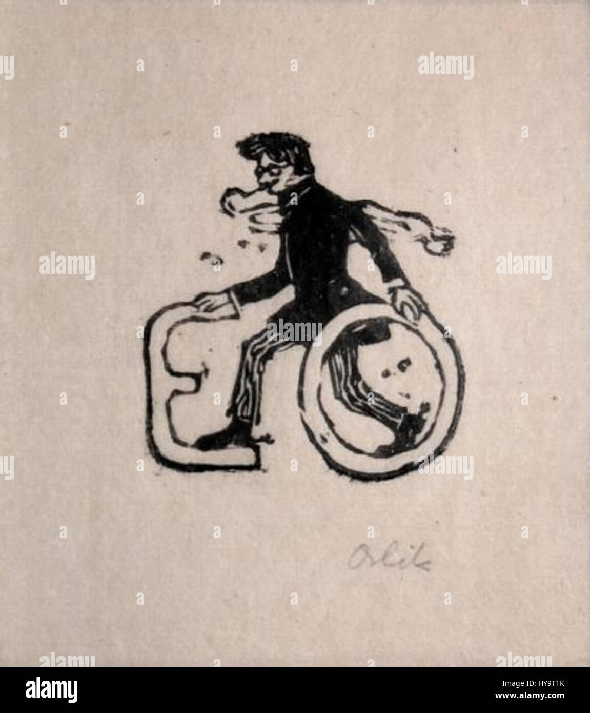 Emil Orlik, a prominent German artist, designed exlibris, personalized ...