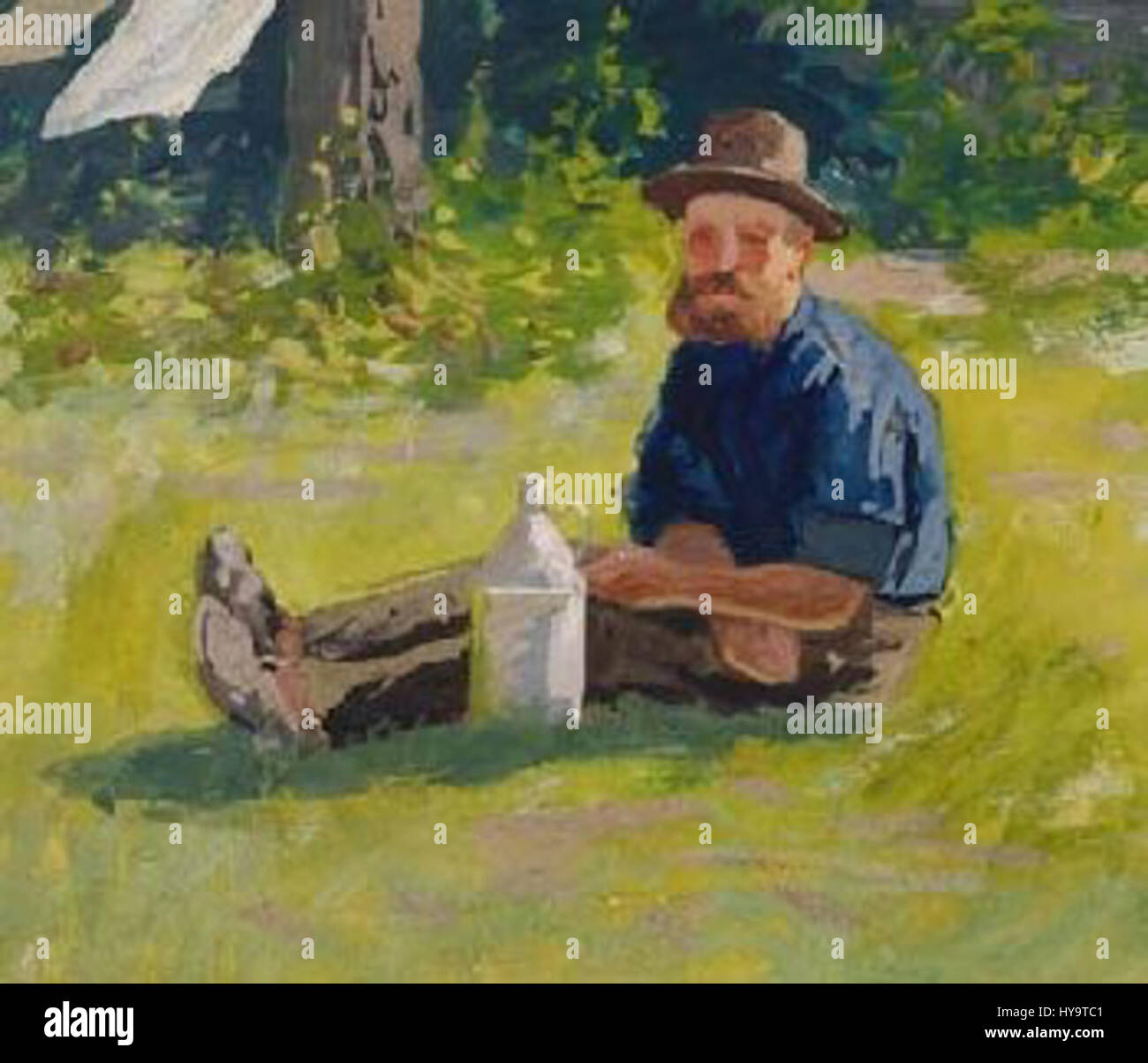 Friedrich Schwinge’s 'Selbstportrait im Garten' (Self-Portrait in the ...
