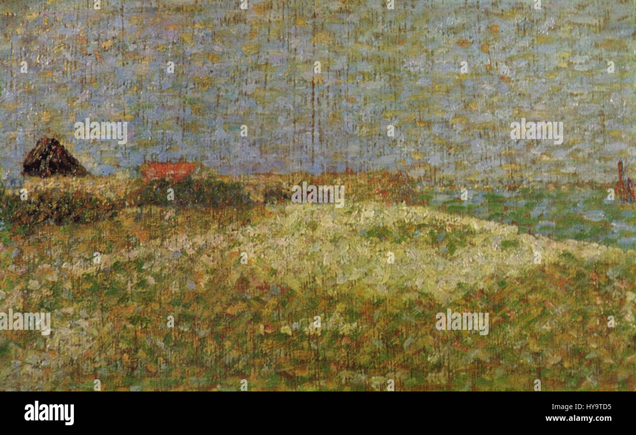 This work by Georges Seurat, titled '014,' exemplifies his pointillist ...