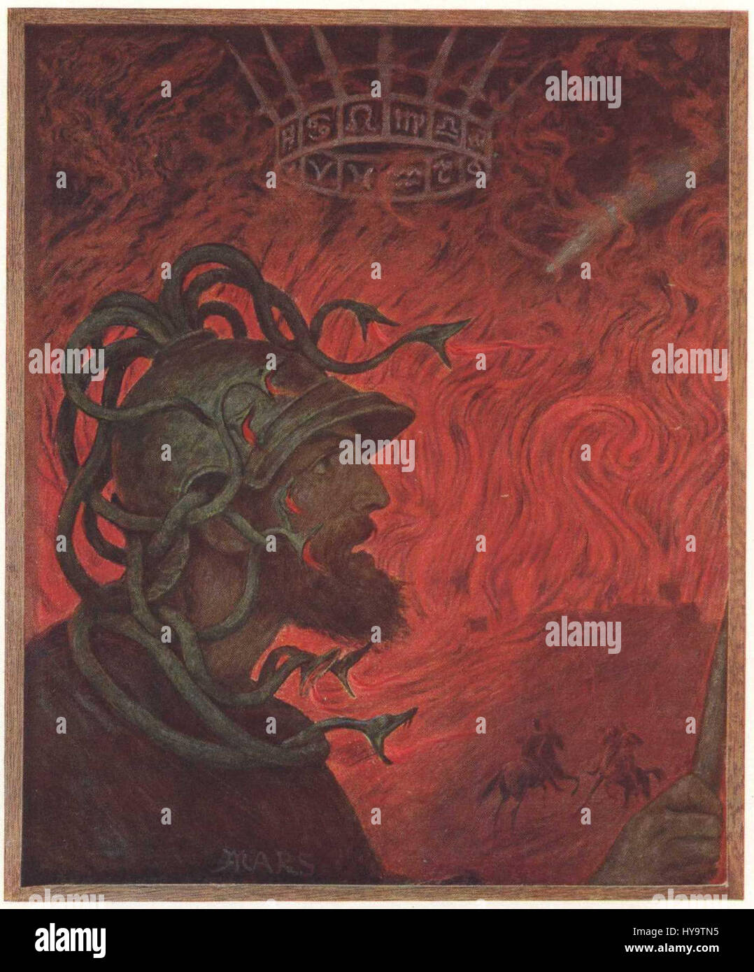 Hans Thoma's 'Mars' explores classical mythology through a detailed ...