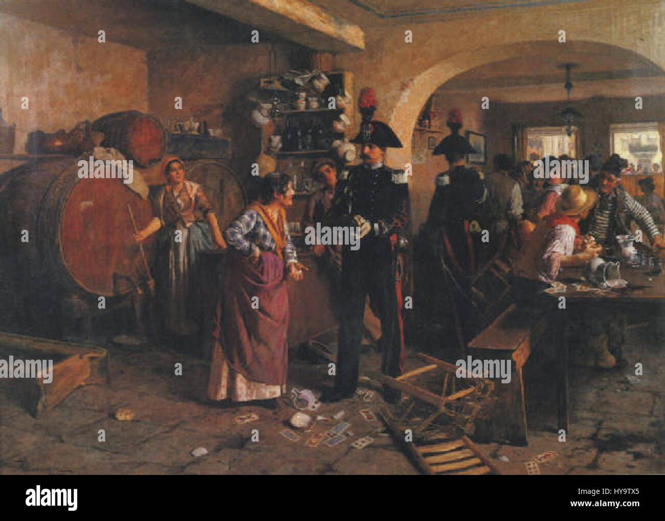 Giuseppe Barison’s Dopo una rissa portrays a scene following a fight ...