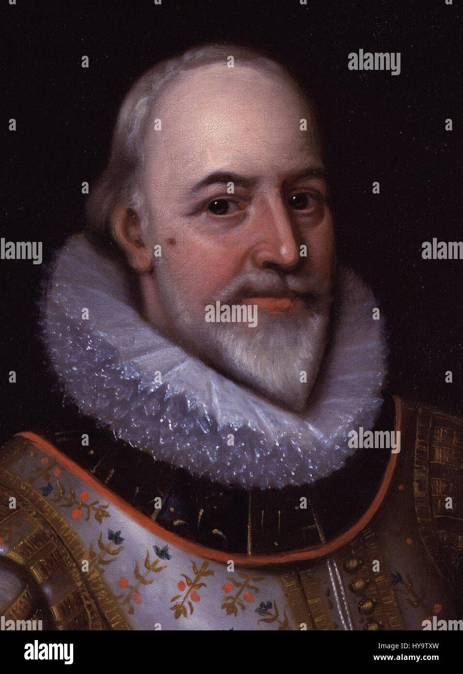 This portrait depicts George Carew, the Earl of Totnes (1541-1629), a ...