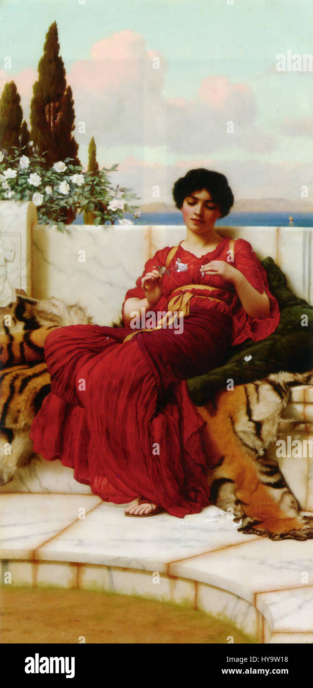 ‘Mischief’ by John William Godward, a classical-themed painting from ...
