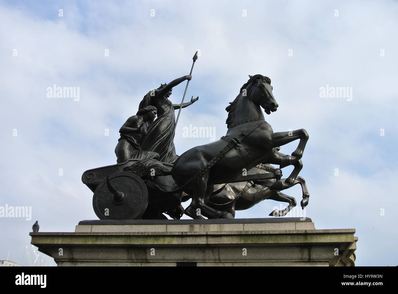 Statue of Boudicca Queen of the Iceni Tribe, on Victoria Embankment ...