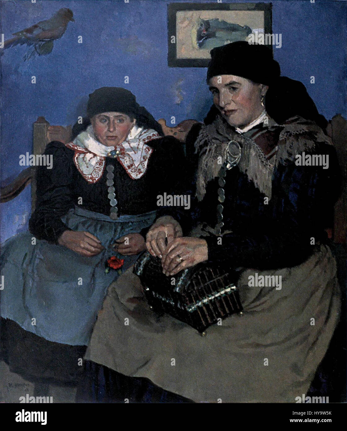 Hermann Groeber's 'Bauernbesuch' (Farmer's Visit) is a detailed ...