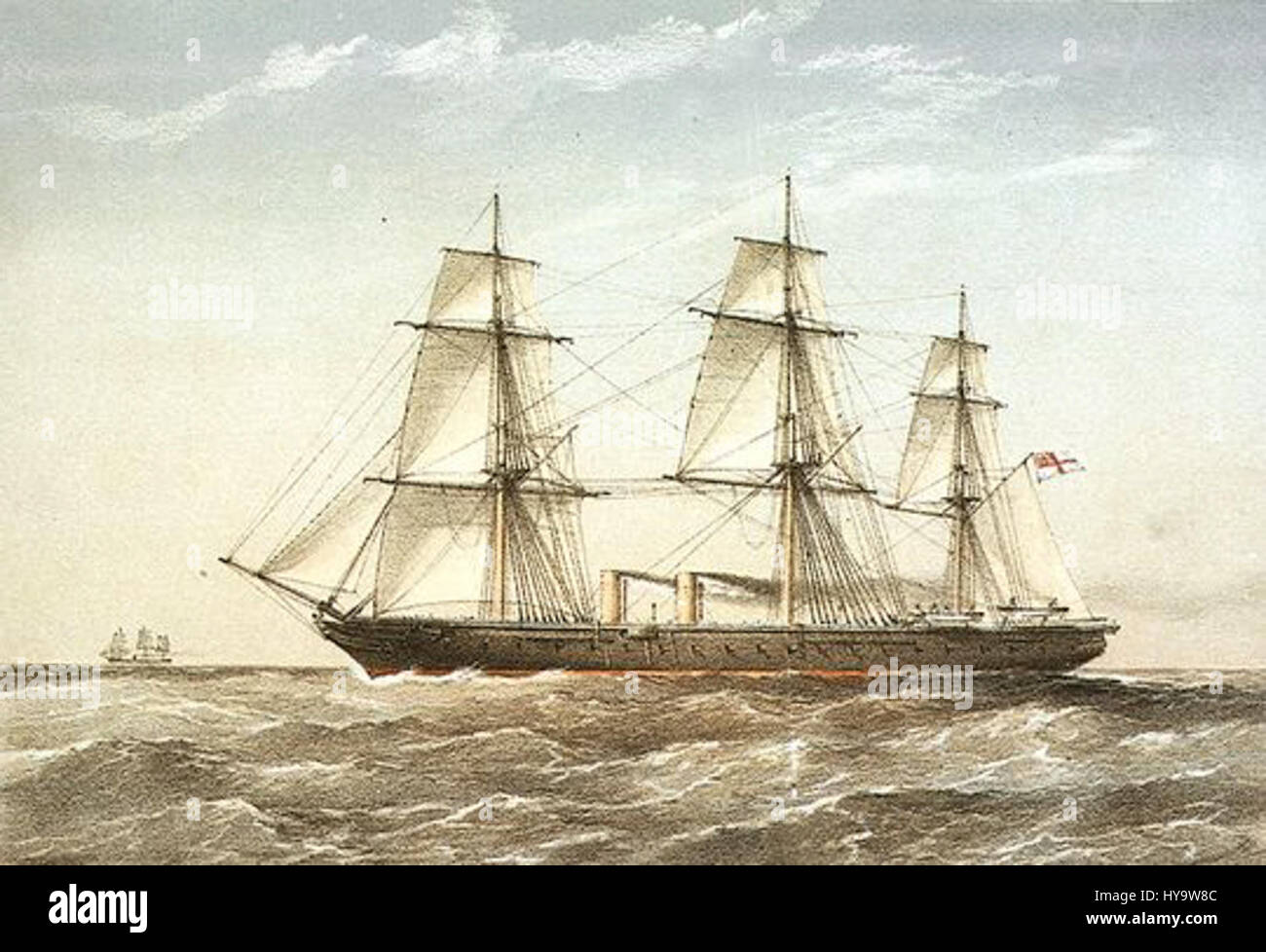 The HMS Warrior, launched in 1860, was a groundbreaking iron-hulled ...