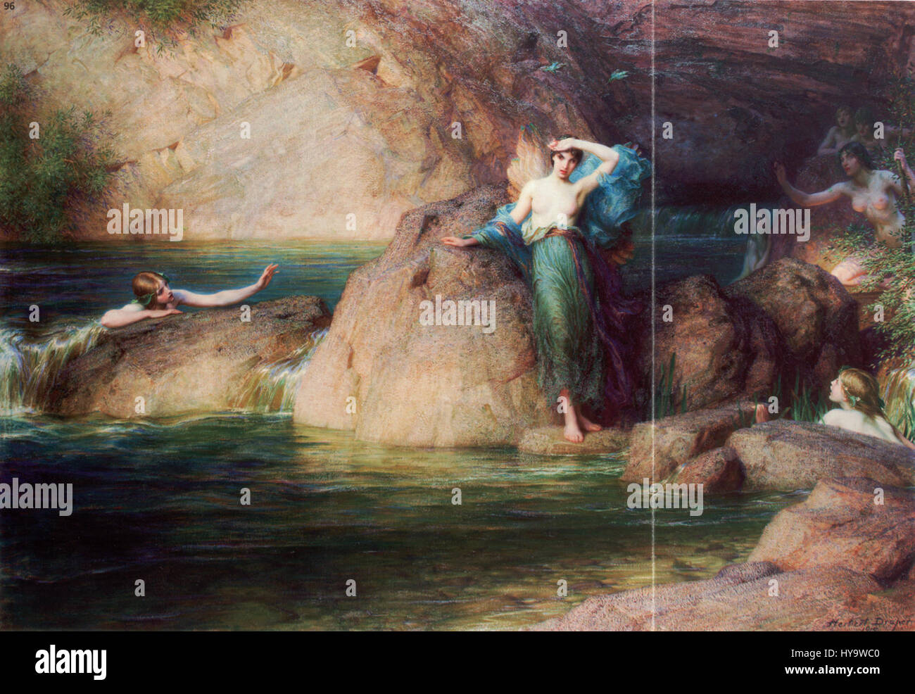 Herbert James Draper's 'Halcyone' (1915) is a classical painting ...