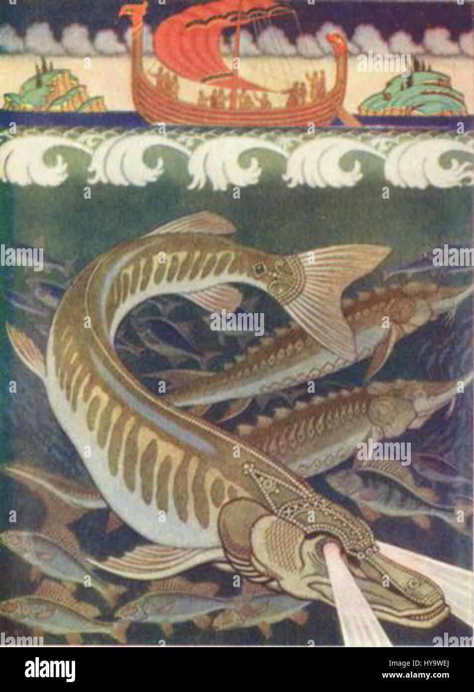 This illustration by Ivan Bilibin portrays a scene from Russian ...