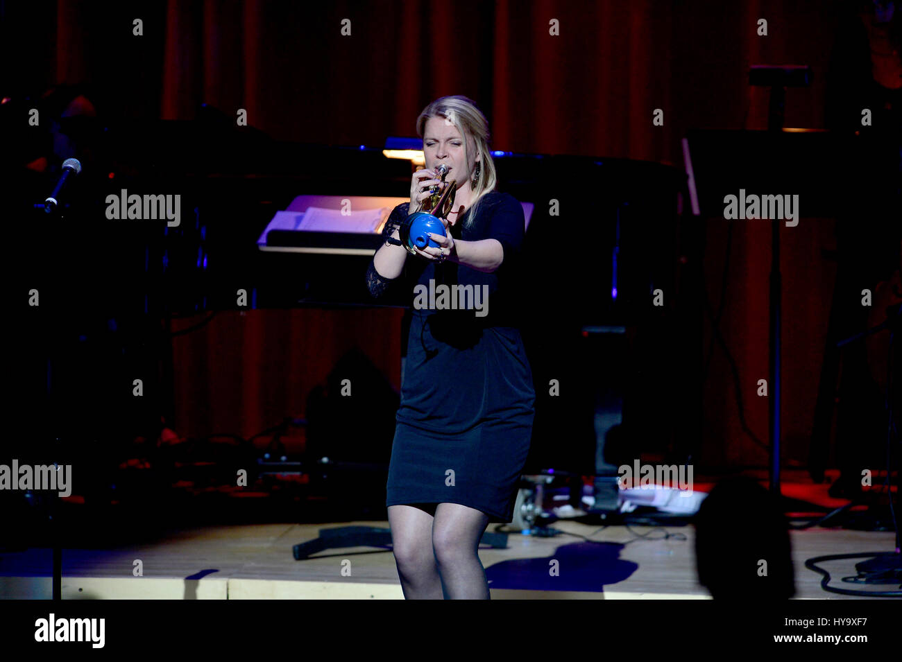 Miami, Florida, USA. 30th Mar, 2017. Singer Bria Skonberg preforms ...