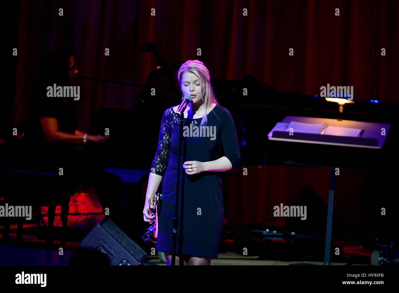 Miami, Florida, USA. 30th Mar, 2017. Singer Bria Skonberg preforms ...