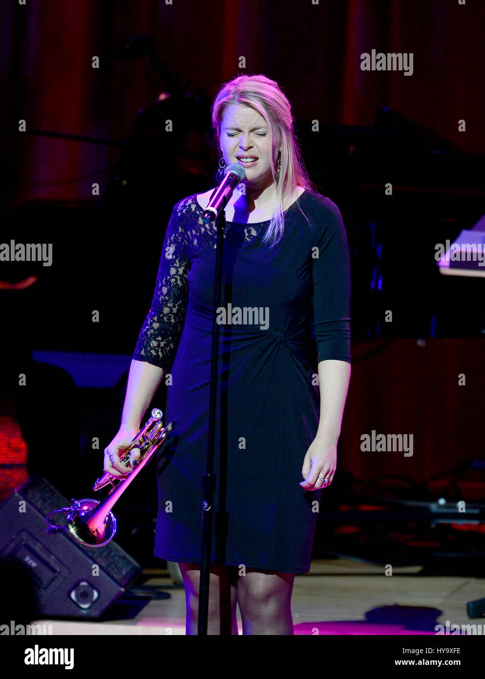 Miami, Florida, USA. 30th Mar, 2017. Singer Bria Skonberg preforms ...