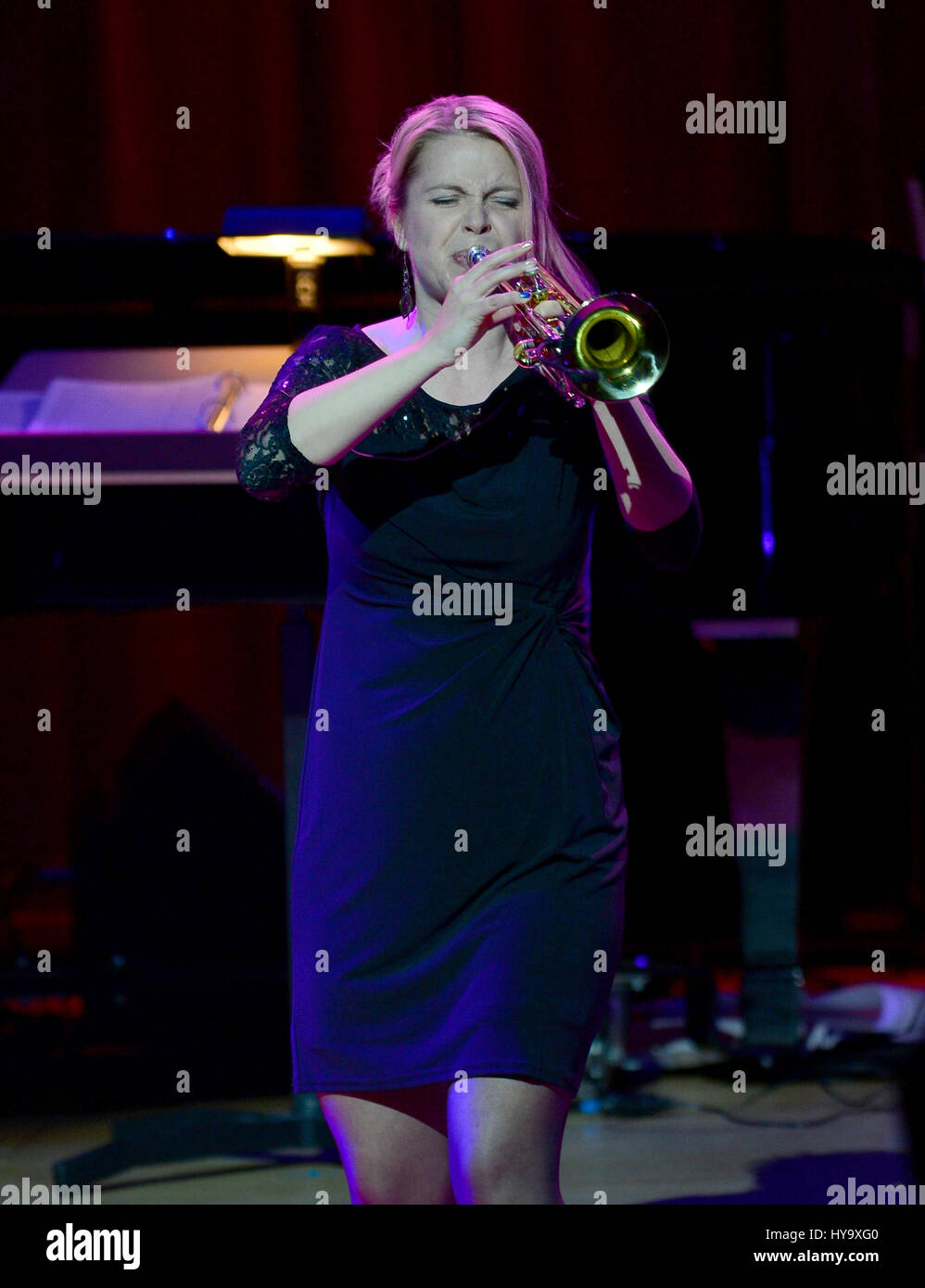 Miami, Florida, USA. 30th Mar, 2017. Singer Bria Skonberg preforms ...