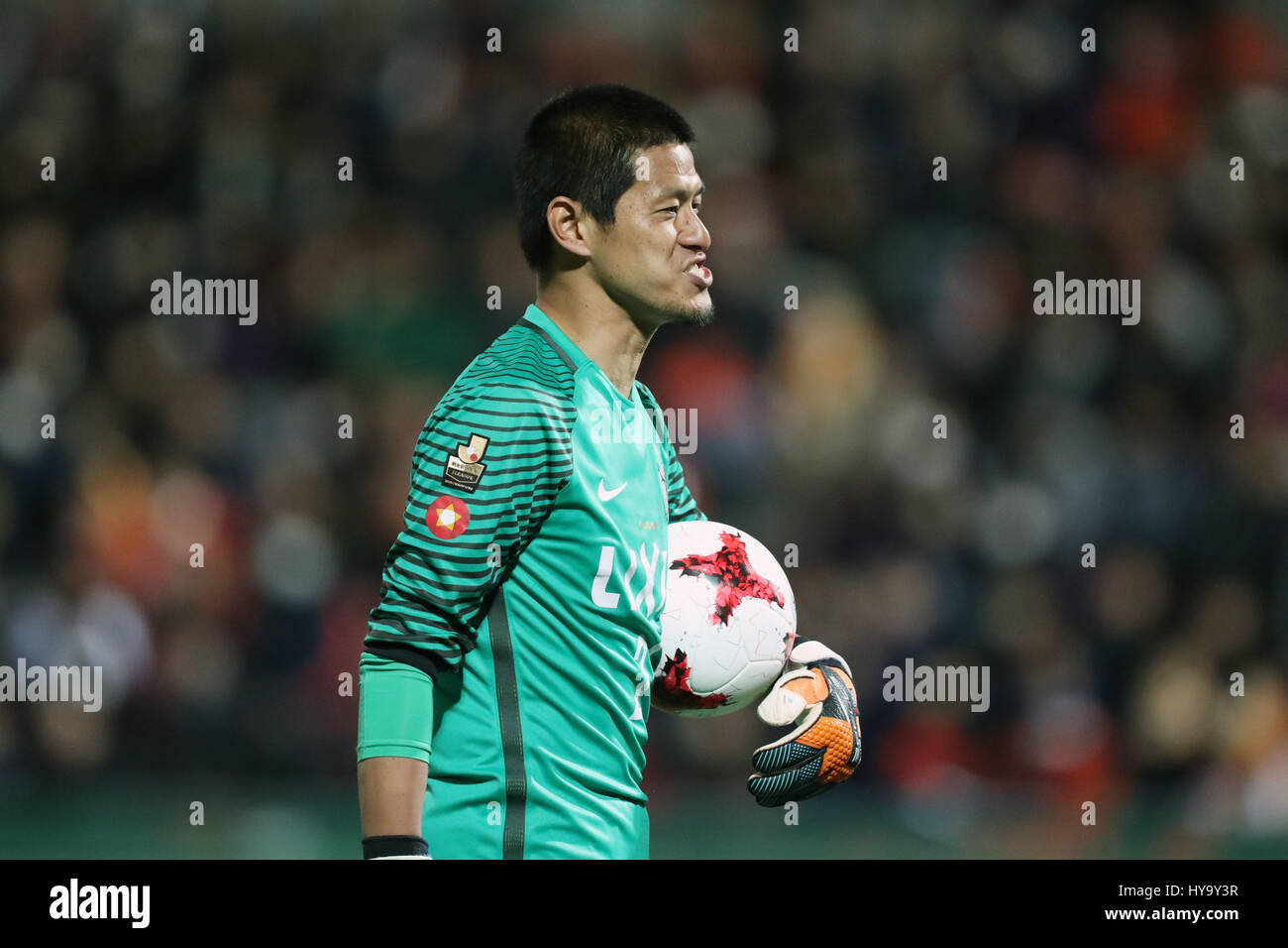 Saitama, Japan. 1st Apr, 2017. Hitoshi Sogahata (Antlers) Football ...