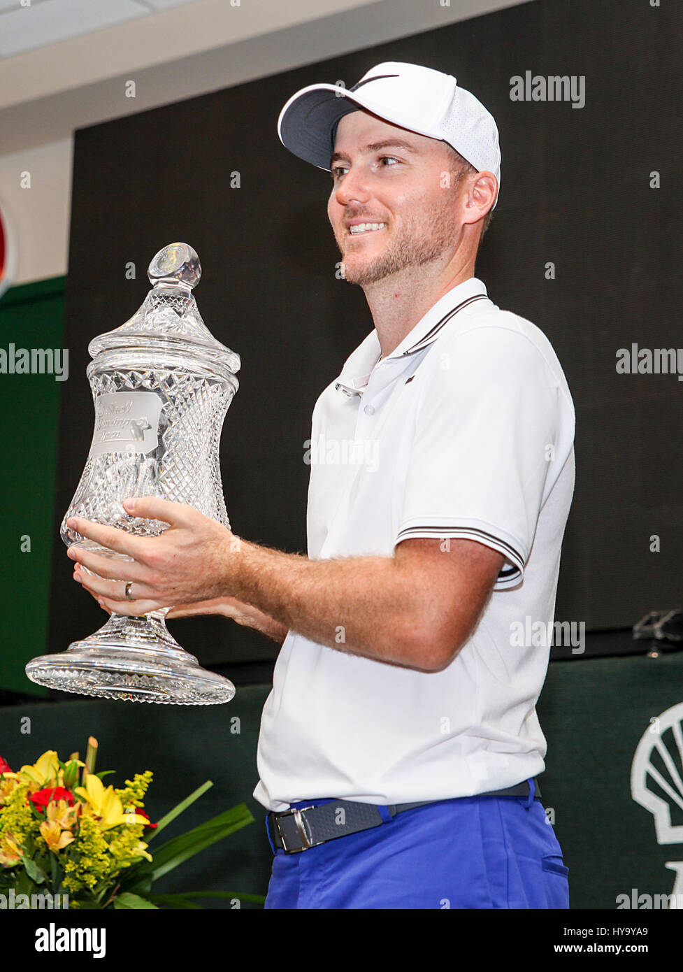 Humble, Texas, USA. 2nd Apr, 2017. Tournament champion Russell Henley ...
