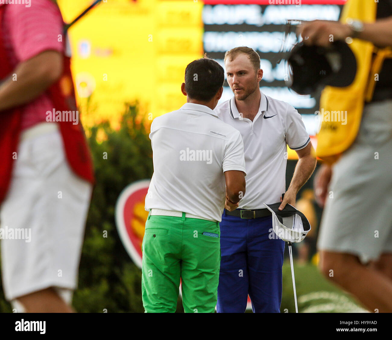 Humble, Texas, USA. 2nd Apr, 2017. Tournament champion Russell Henley ...