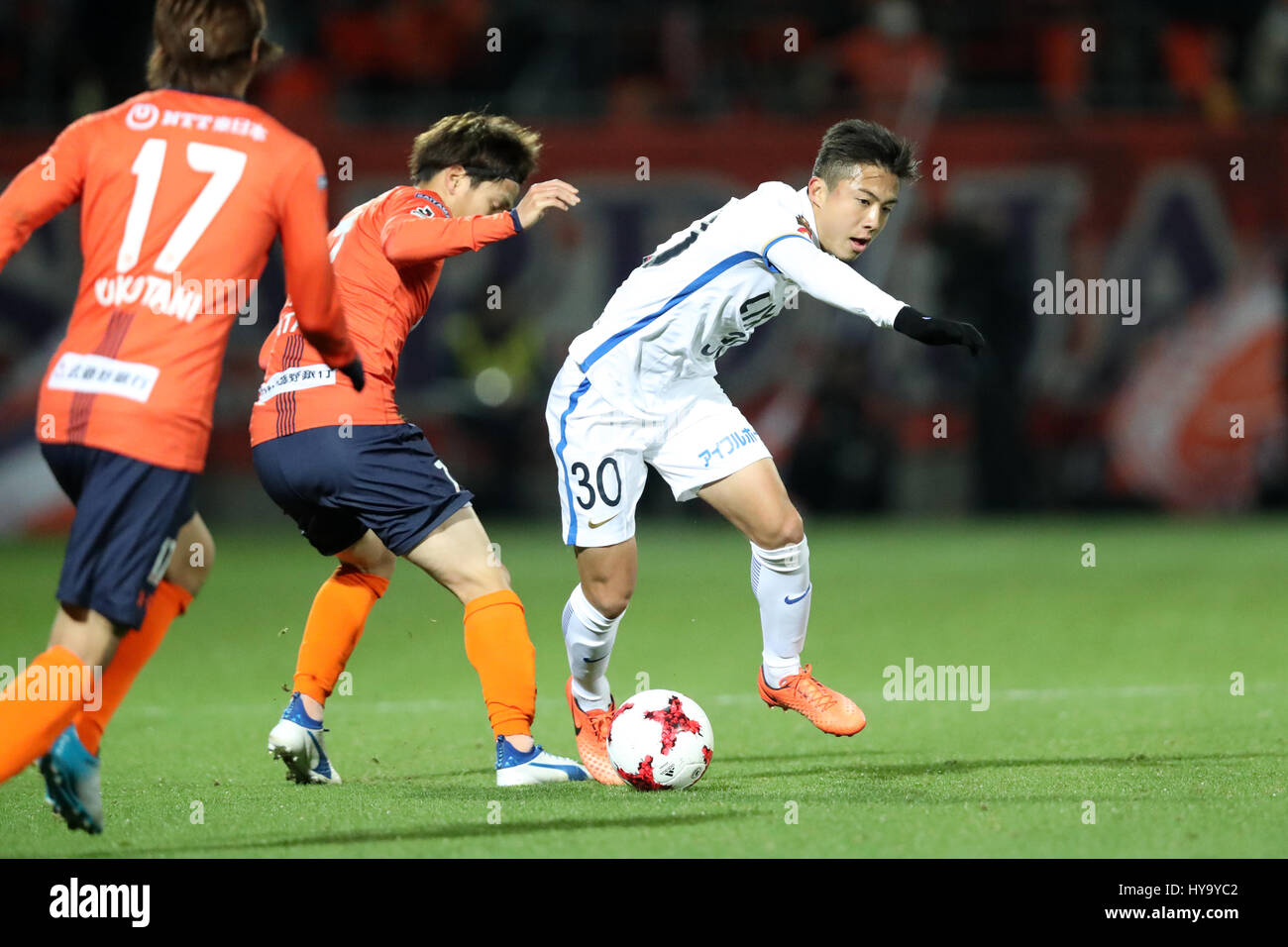 Saitama, Japan. 1st Apr, 2017. Hiroki Abe (Antlers) Football/Soccer ...