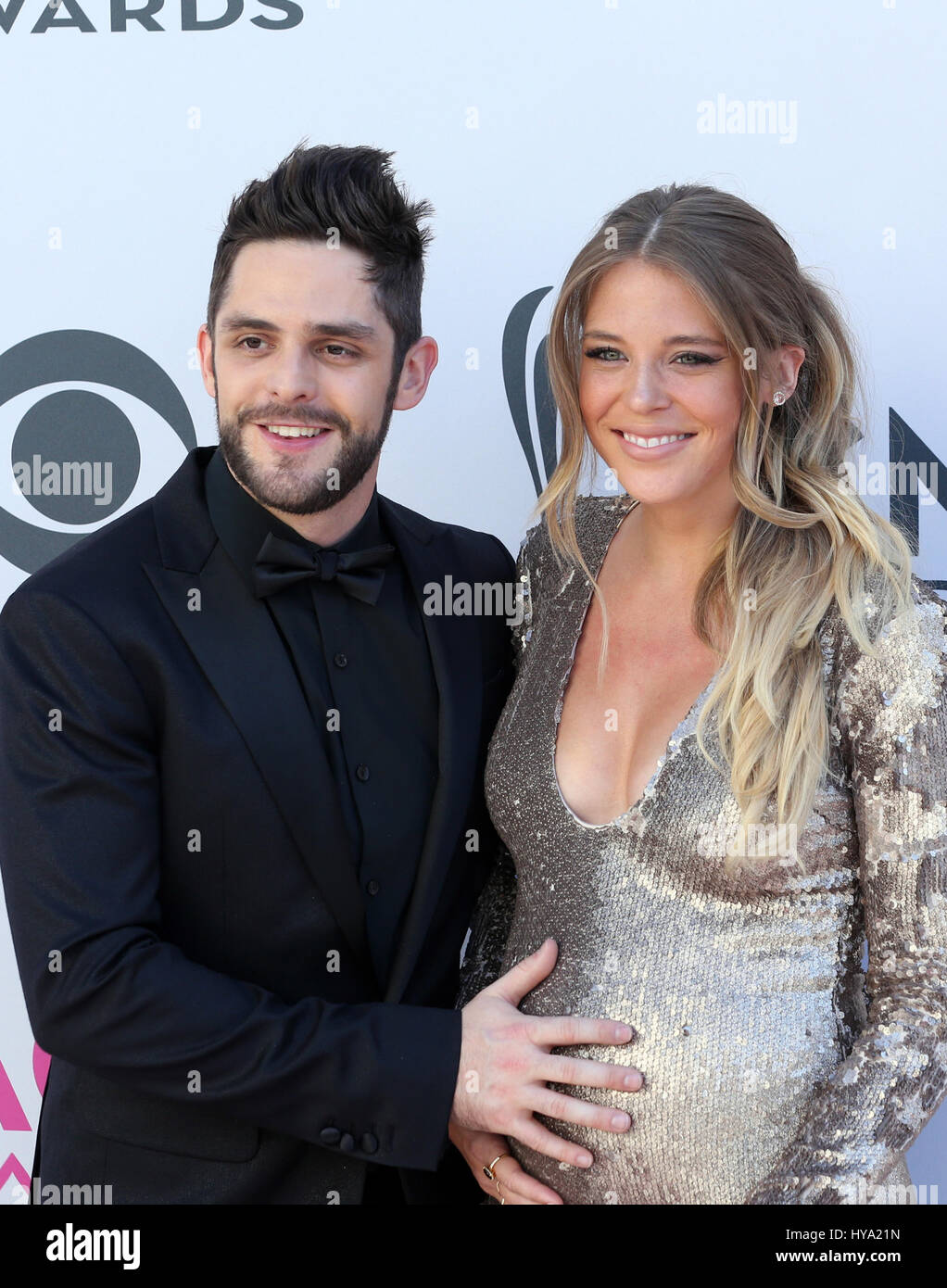 Las Vegas, NV, USA. 2nd Apr, 2017. Thomas Rhett and Lauren Gregory ...