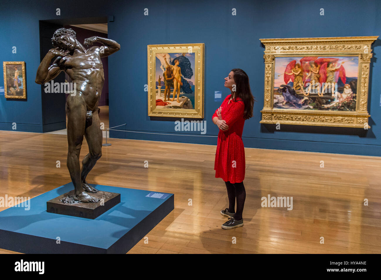 London, UK. 3rd Apr, 2017. The Sluggard 1885 by Frederic Leighton and ...