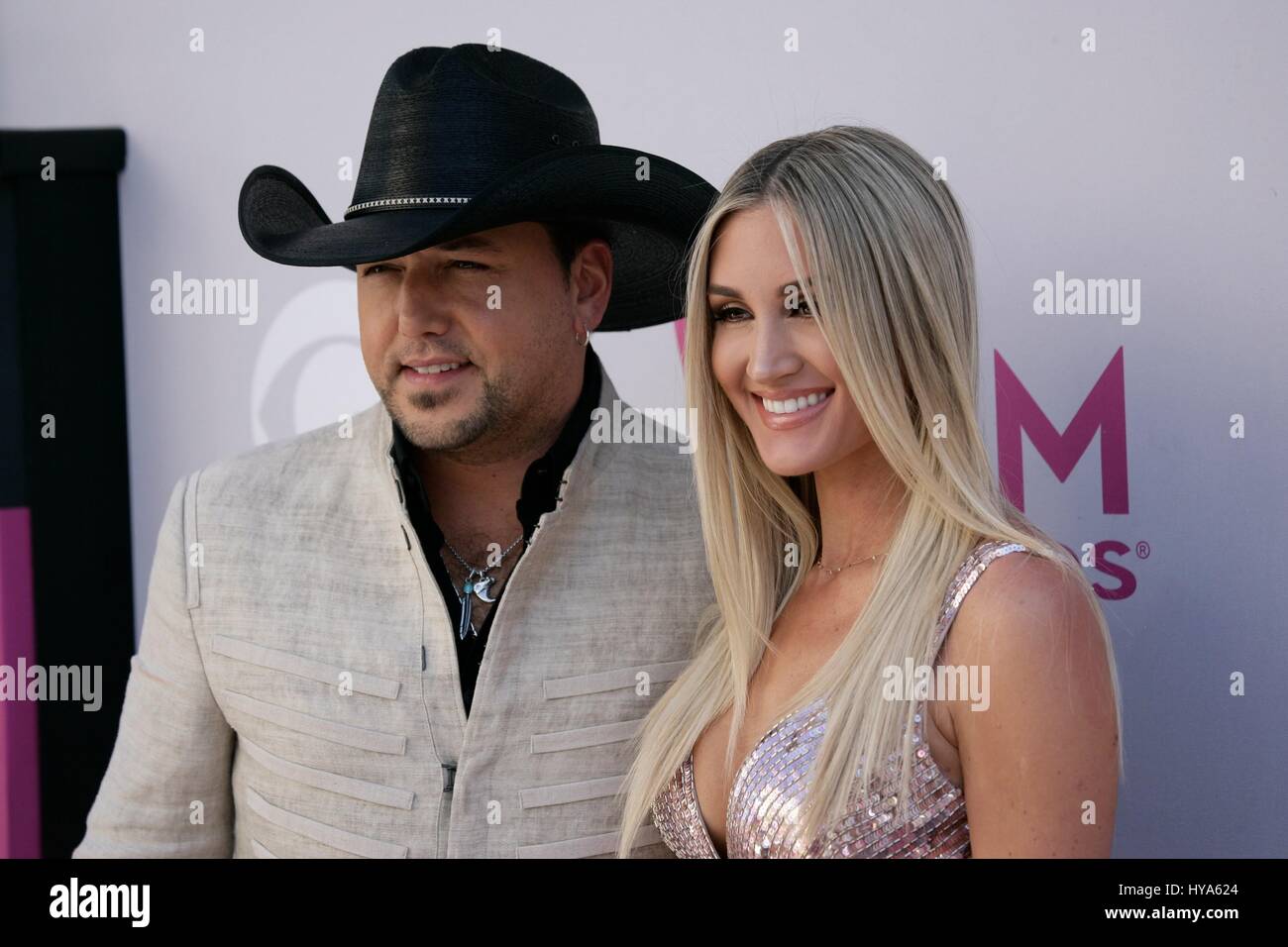 Las Vegas, NV, USA. 2nd Apr, 2017. Jason Aldean, Brittany Kerr at ...