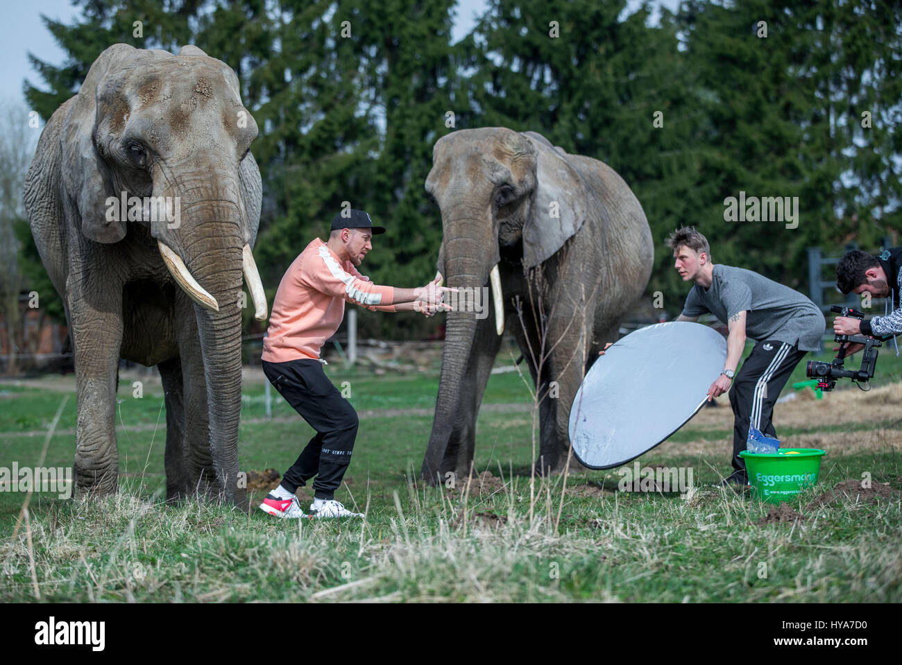 Platschow, Germany. 31st Mar, 2017. German rapper Liquit Walker from ...