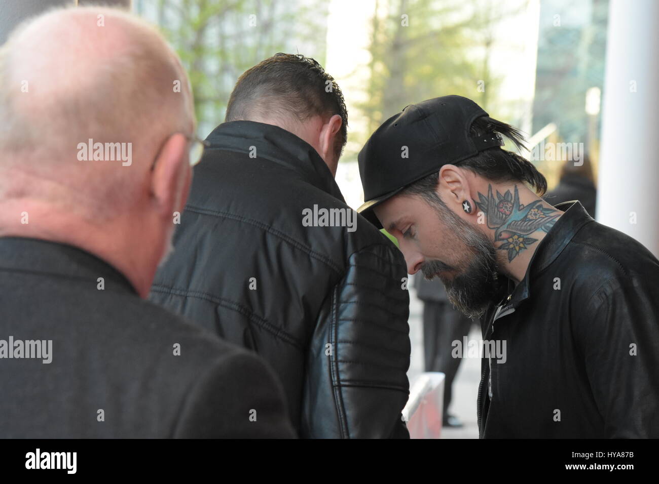 Frankfurt Germany, April 3rd 2017: Daniel Wirtz aka Wirtz arriving at ...