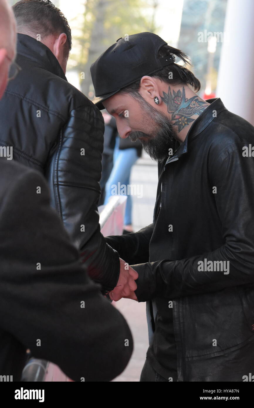 Frankfurt Germany, April 3rd 2017: Daniel Wirtz aka Wirtz arriving at ...