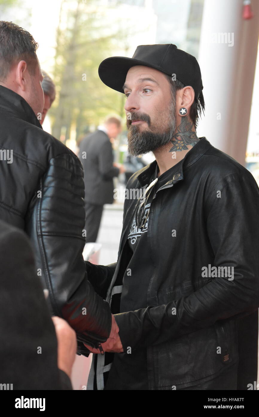 Frankfurt Germany, April 3rd 2017: Daniel Wirtz aka Wirtz arriving at ...
