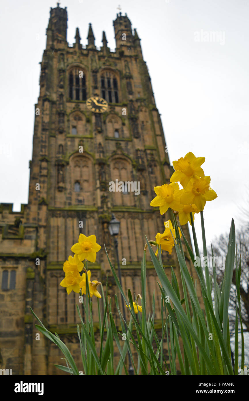 Wrexham Parish Church Stock Photo - Alamy