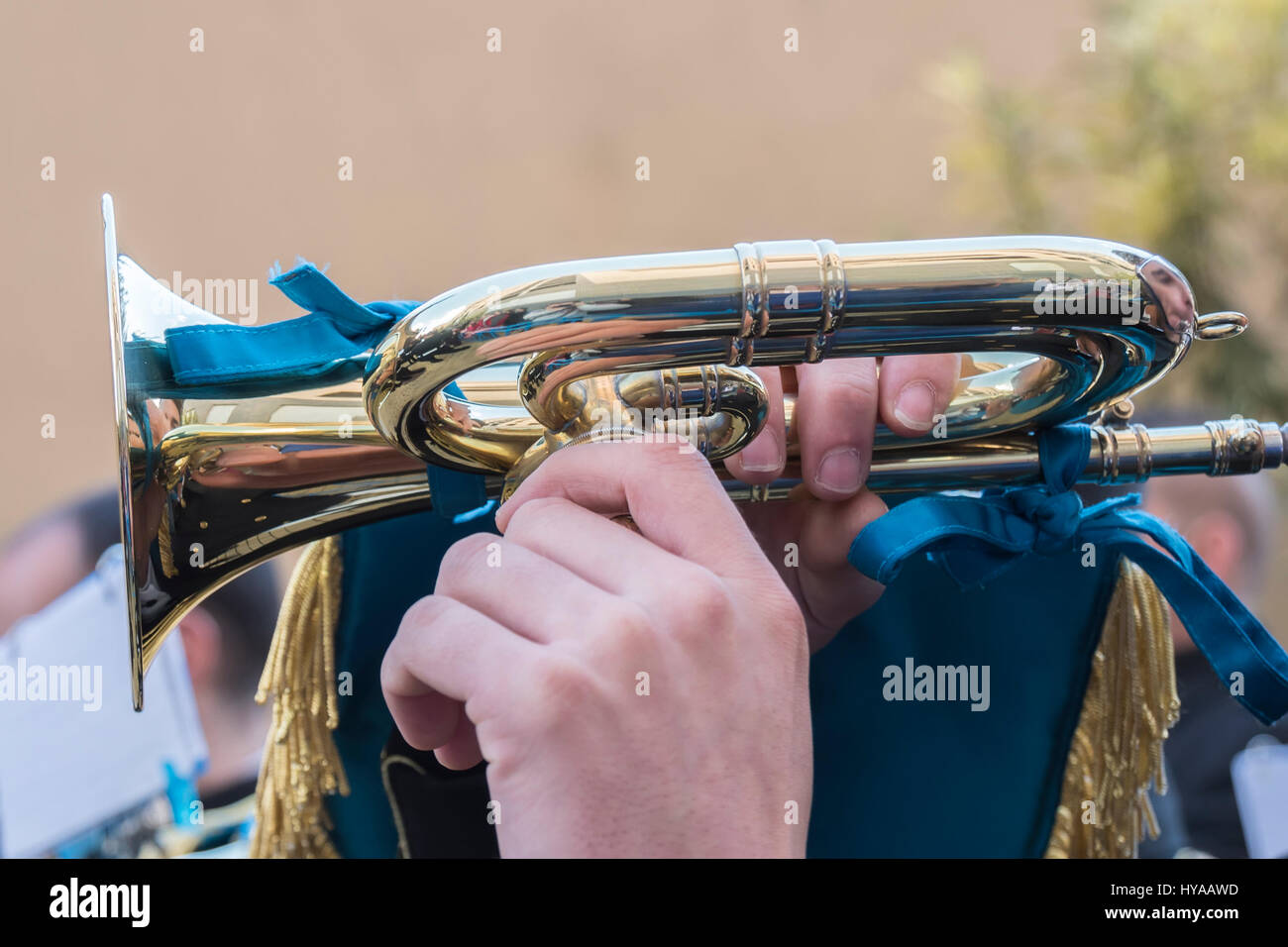Trumpet being played in an event Stock Photo - Alamy