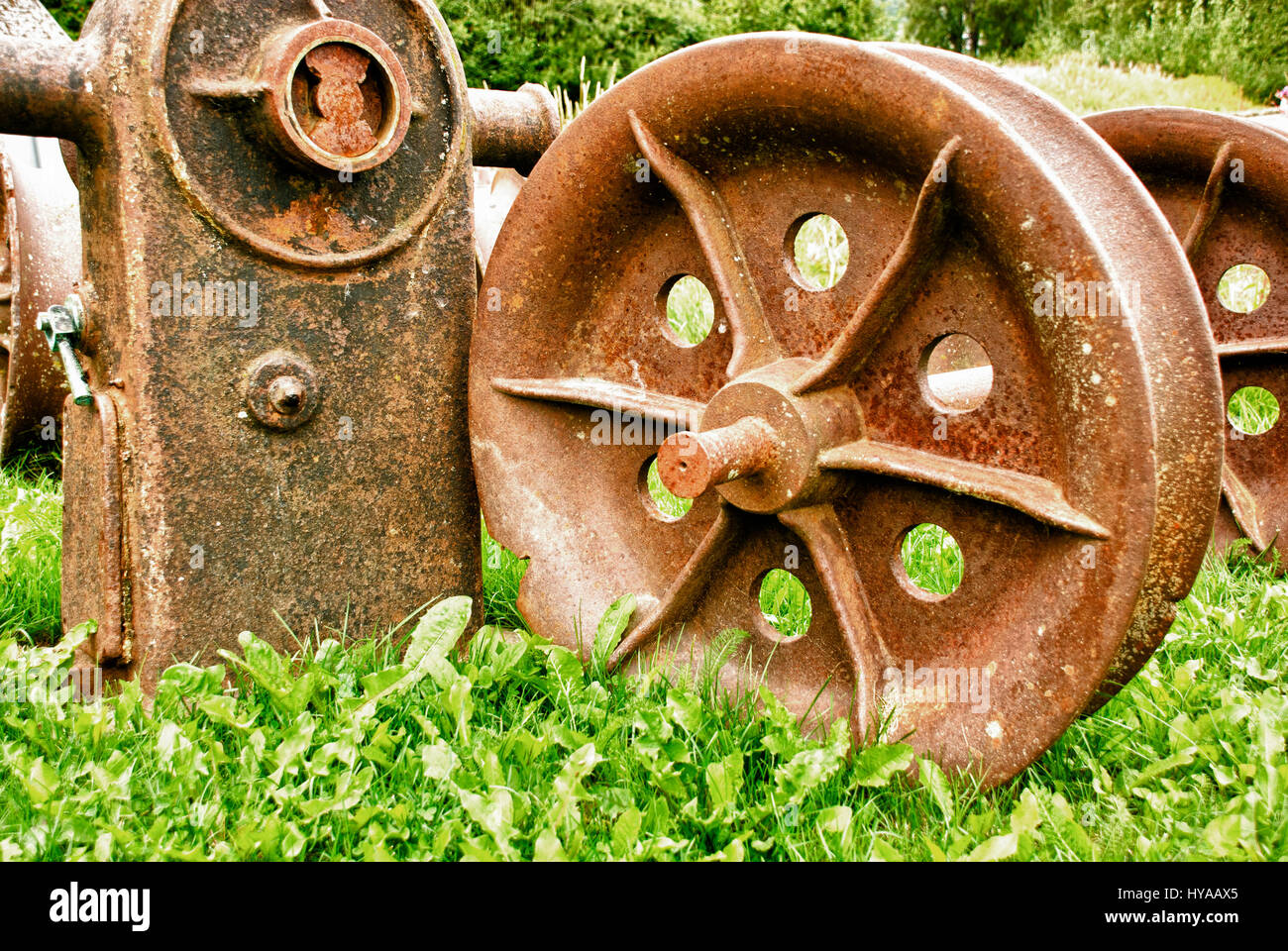 Vintage - Rusty Industrial Equipment - Machine Part - Rusty Ratchet ...