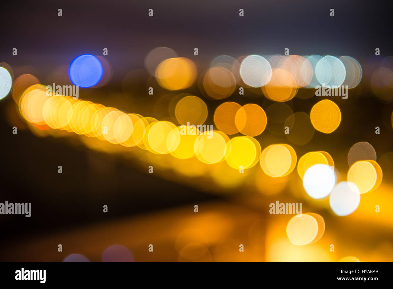 Blurred colored night lights in dark city, festive texture Stock Photo ...