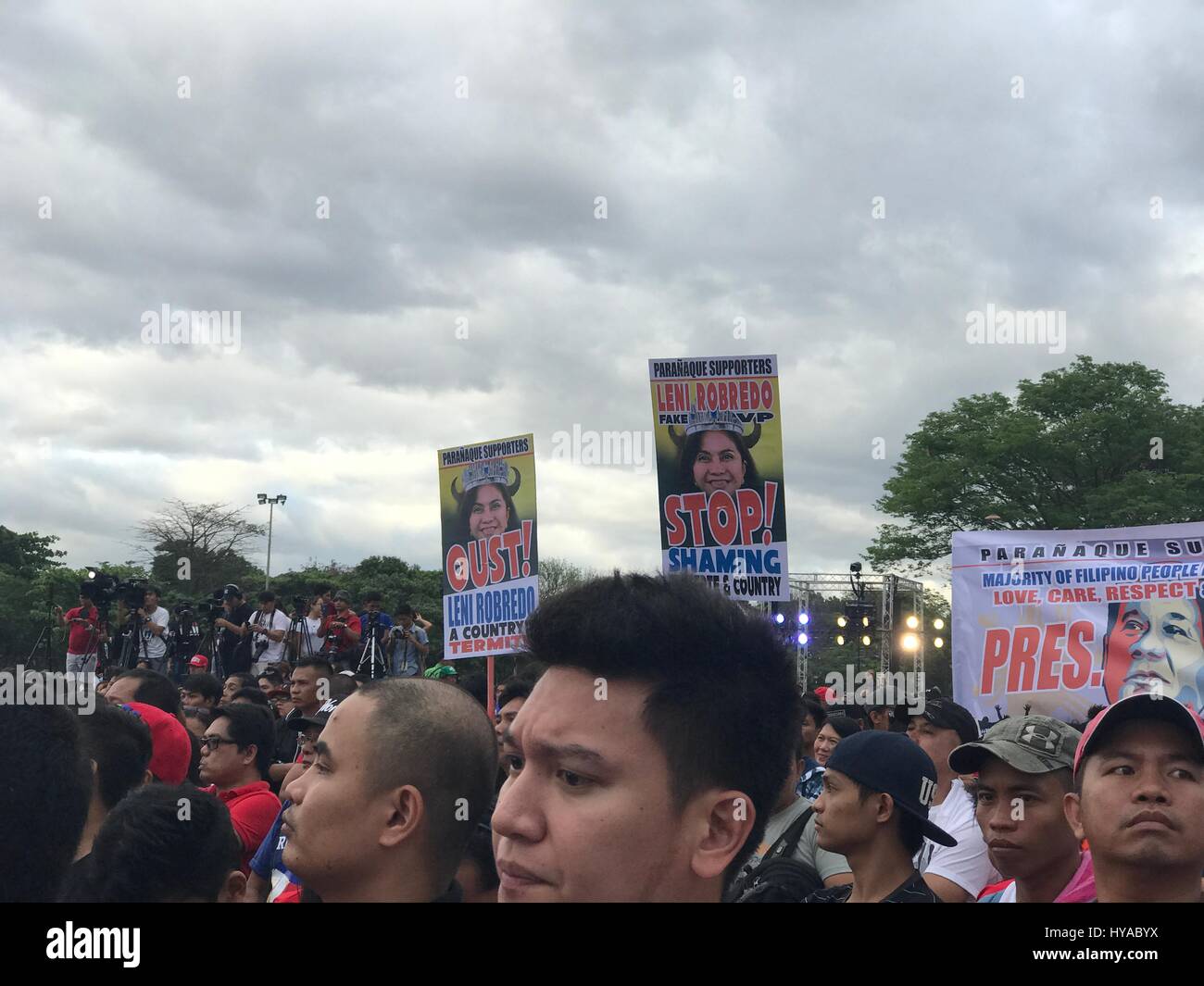 Manila, Philippines. 02nd Apr, 2017. Thousands of Pres. Rodrigo Duterte ...