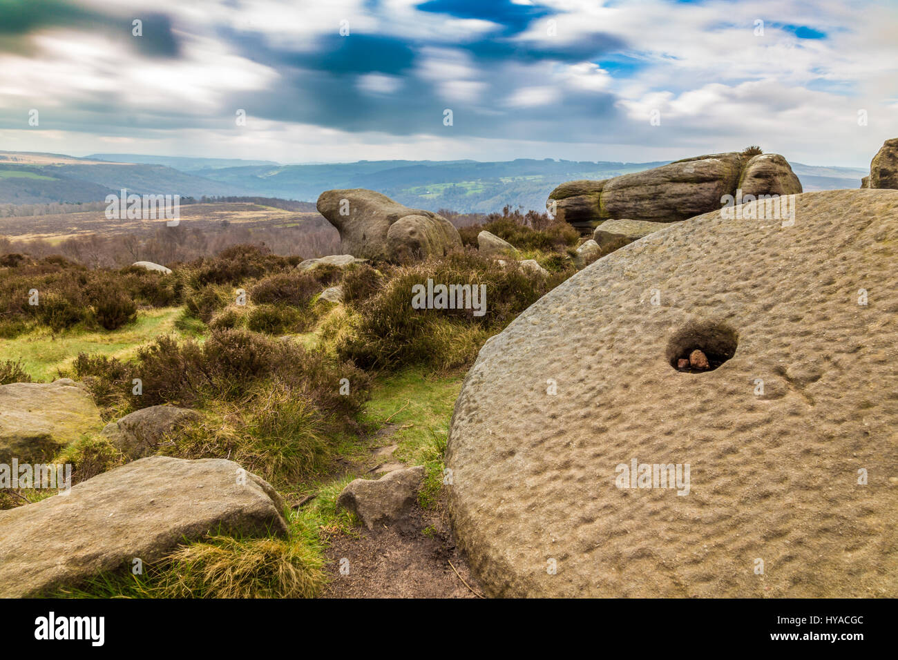 Hathersage Derbyshire, peak district national park UK Stock Photo - Alamy