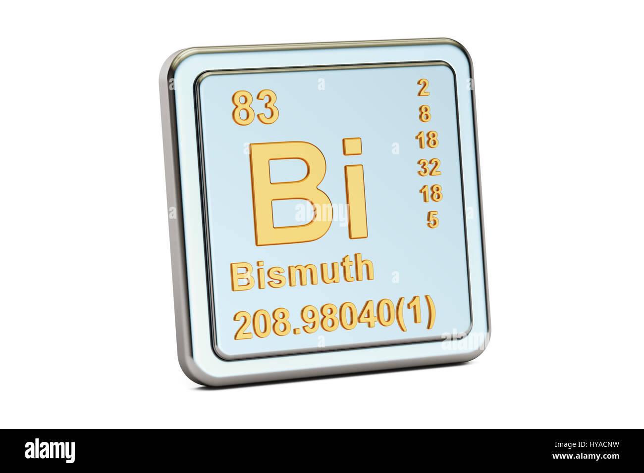 Bismuth Element Symbol 3d
