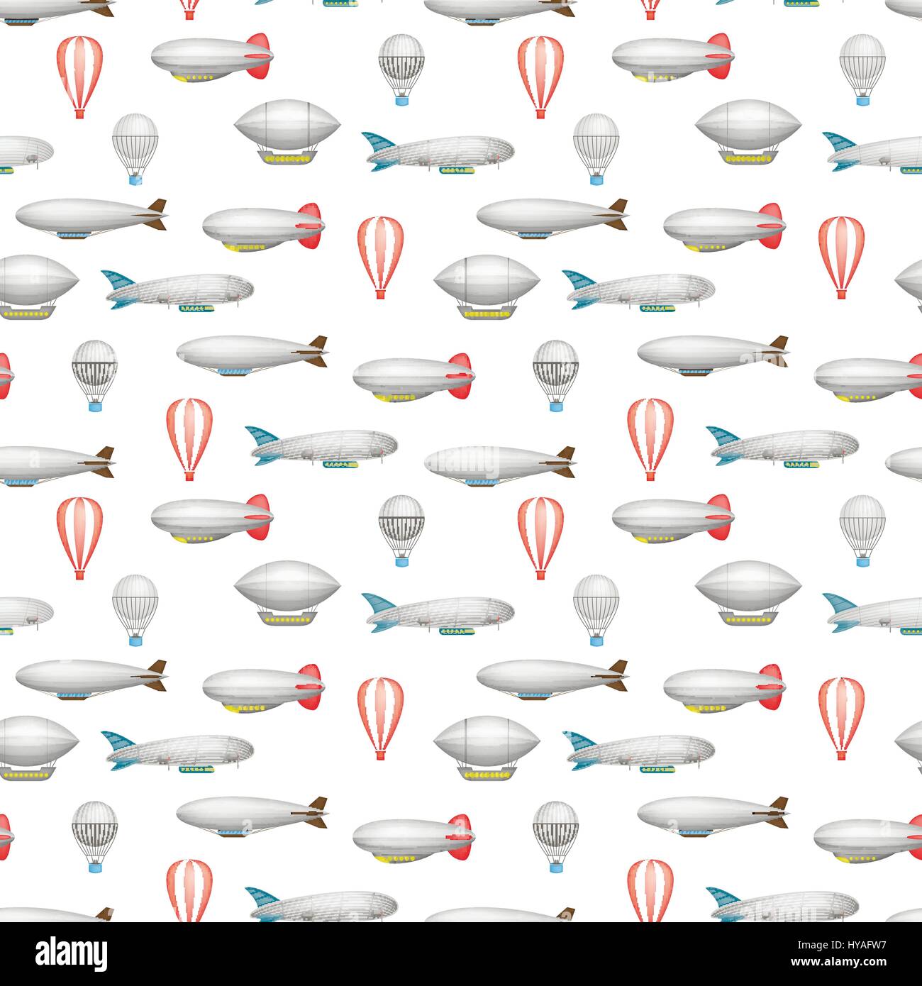 Airship and balloon seamless pattern Stock Vector Image & Art - Alamy