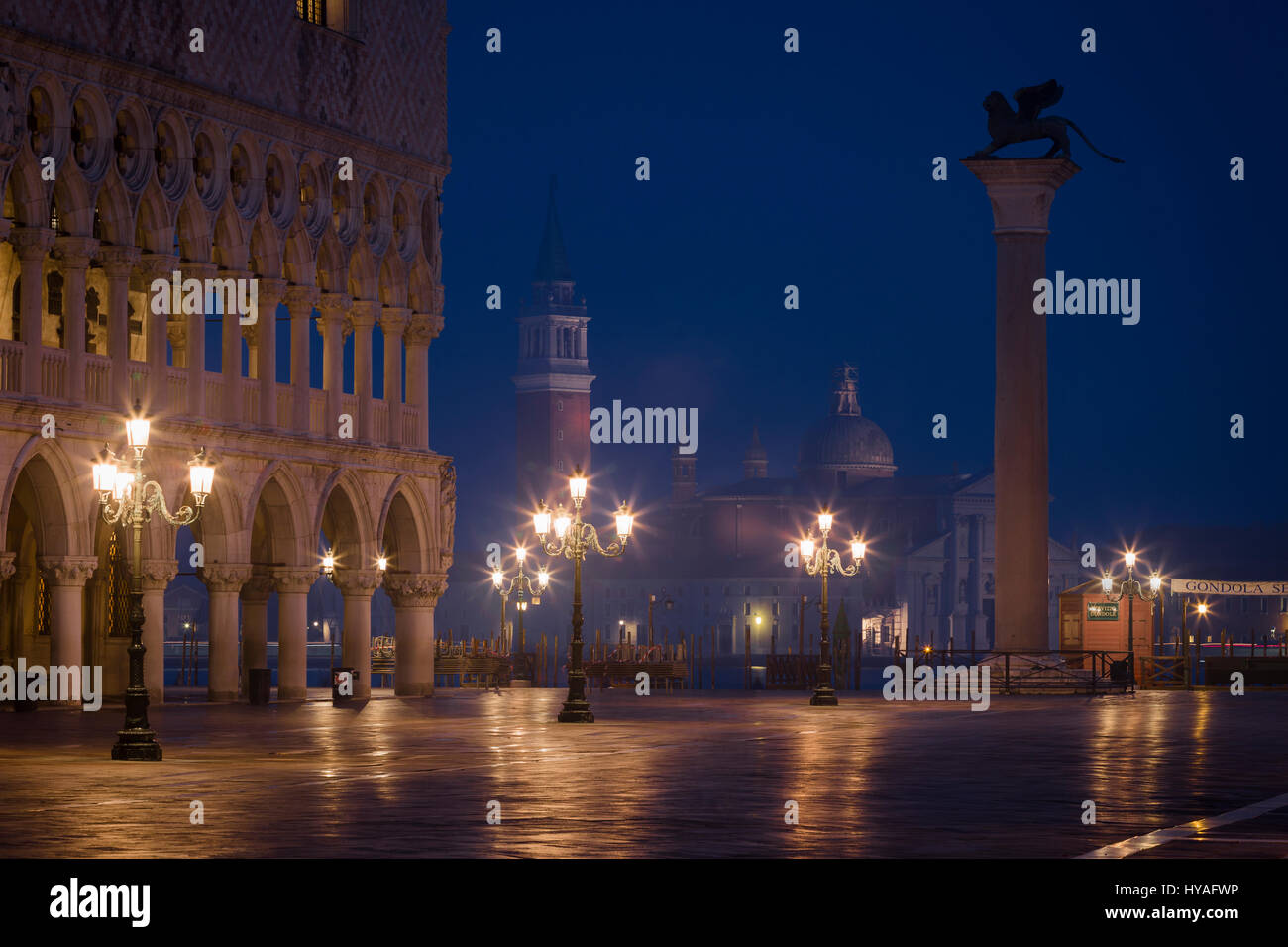 St. Mark's Square (Piazza San Marco) with the Doge's Palace and St ...