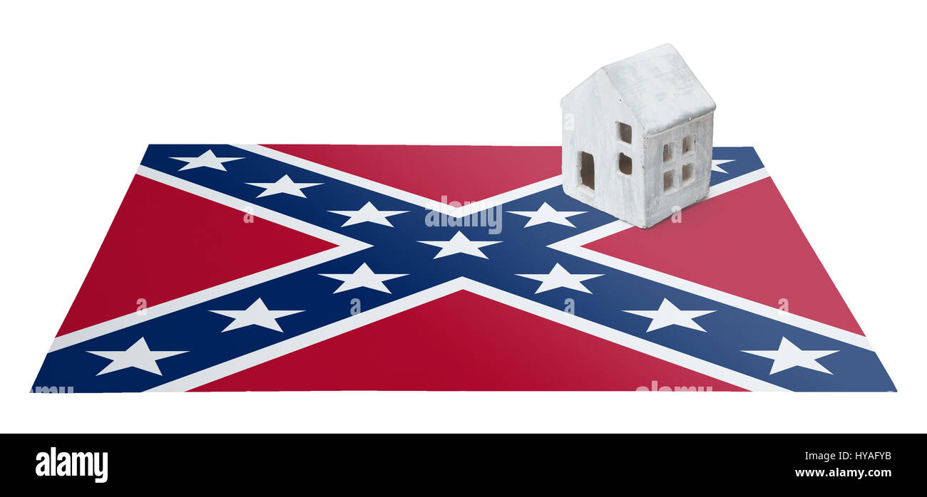 Small house on a flag - Confederate flag Stock Photo - Alamy