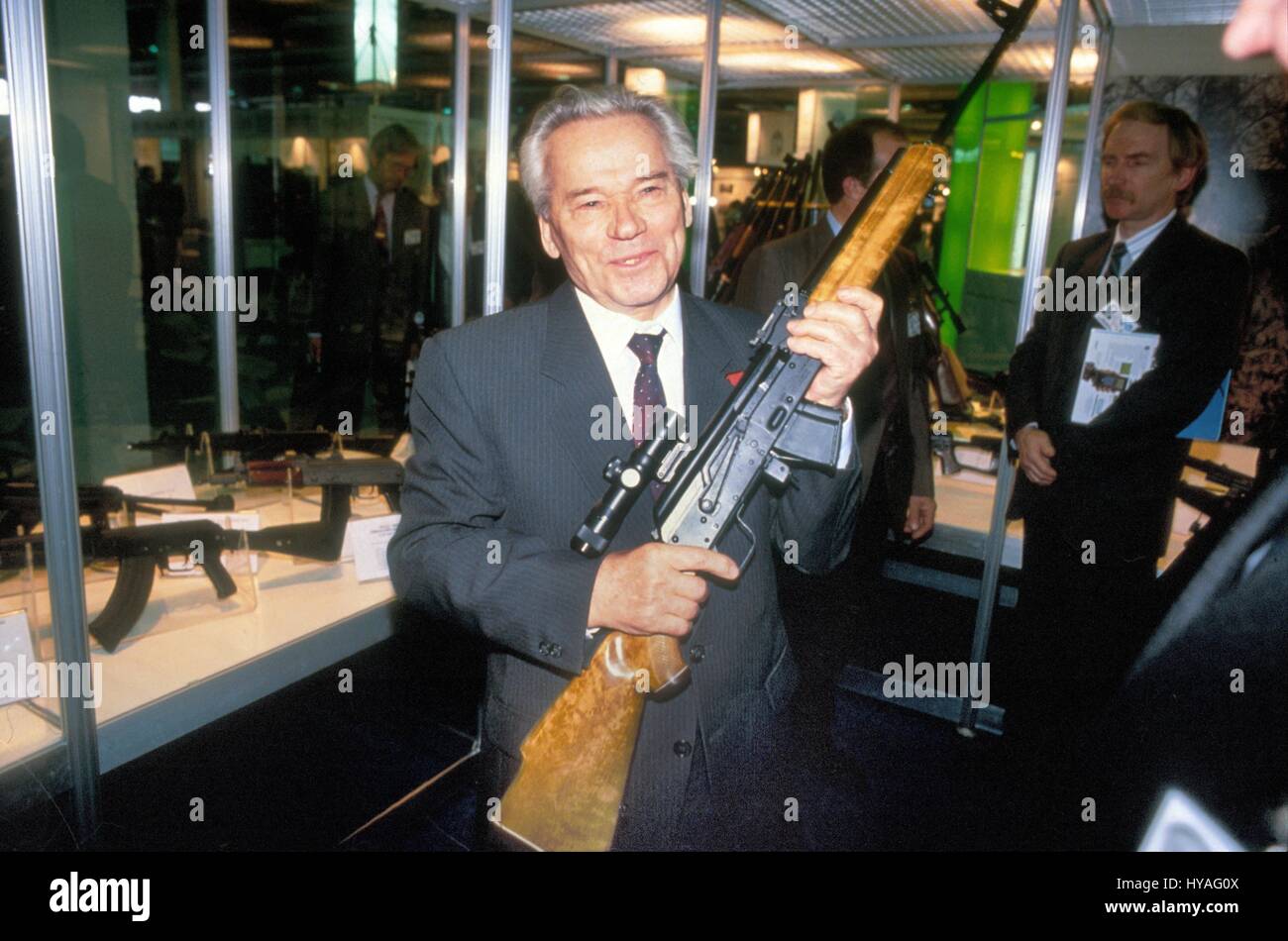 Mikhail Kalashnikov, designer and inventor of AK 47 assault rifle Stock ...