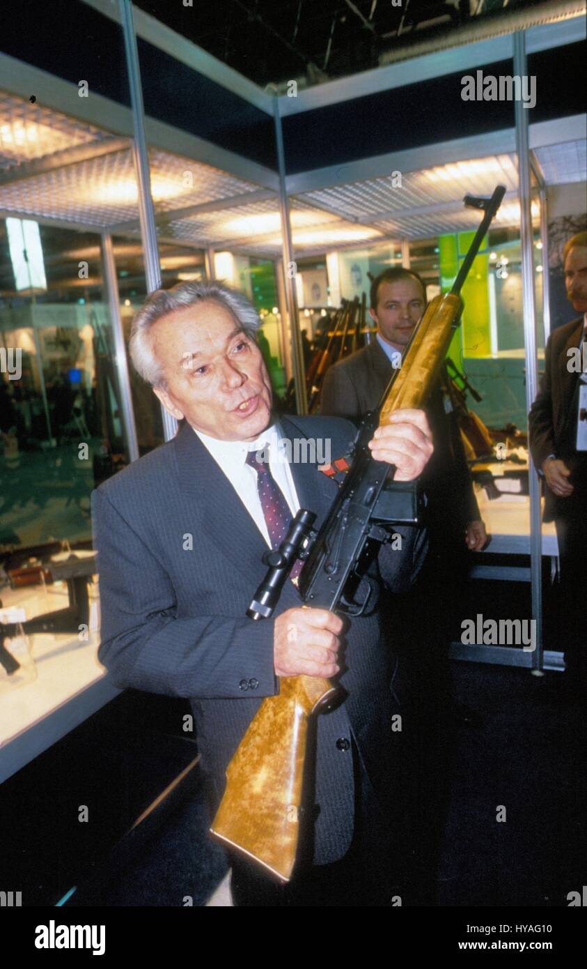 Mikhail Kalashnikov, designer and inventor of AK 47 assault rifle Stock ...