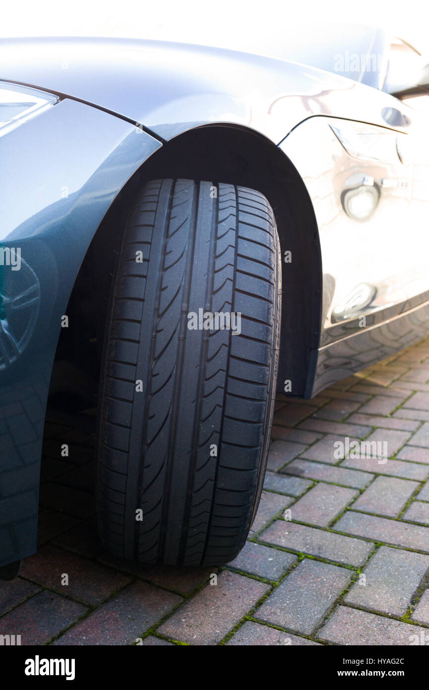 Car wheel on a car close up Stock Photo - Alamy