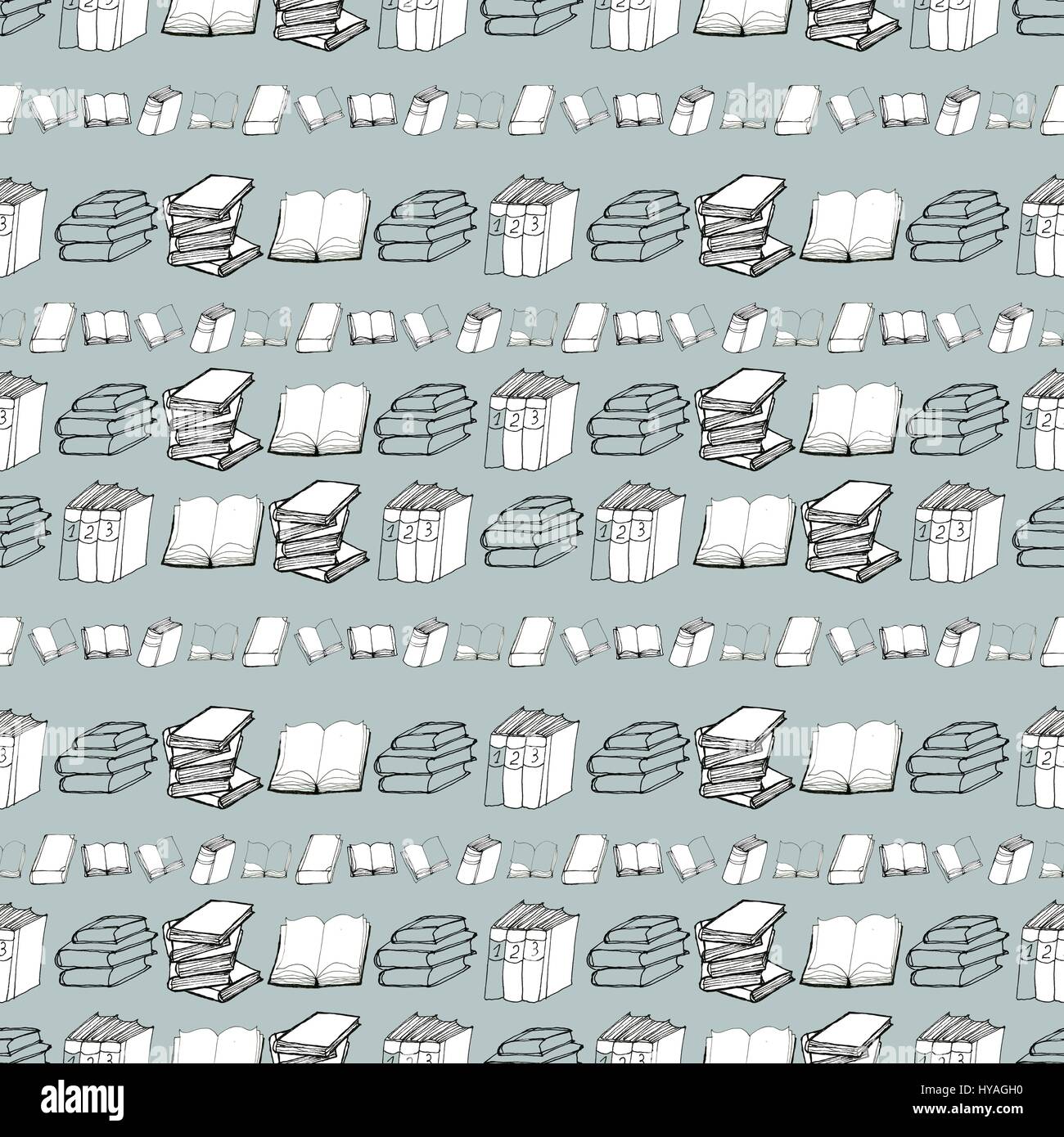 Seamless pattern with books Stock Vector Image & Art - Alamy
