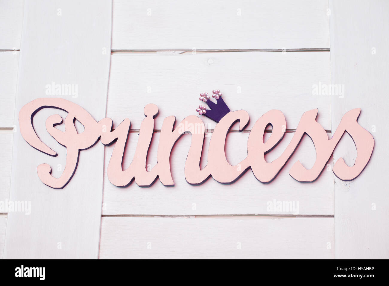 pink wooden princess word Stock Photo - Alamy