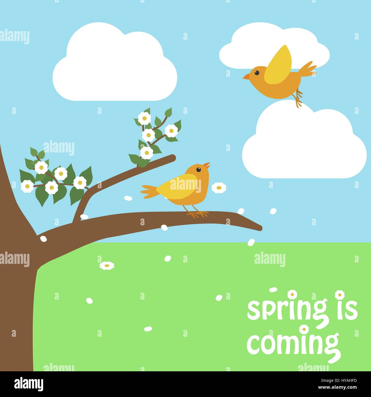 Cheerful birds Stock Vector Images - Alamy