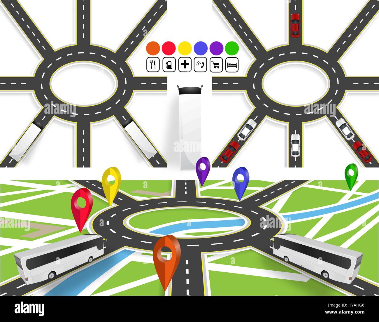 Infographic map markers hi-res stock photography and images - Alamy