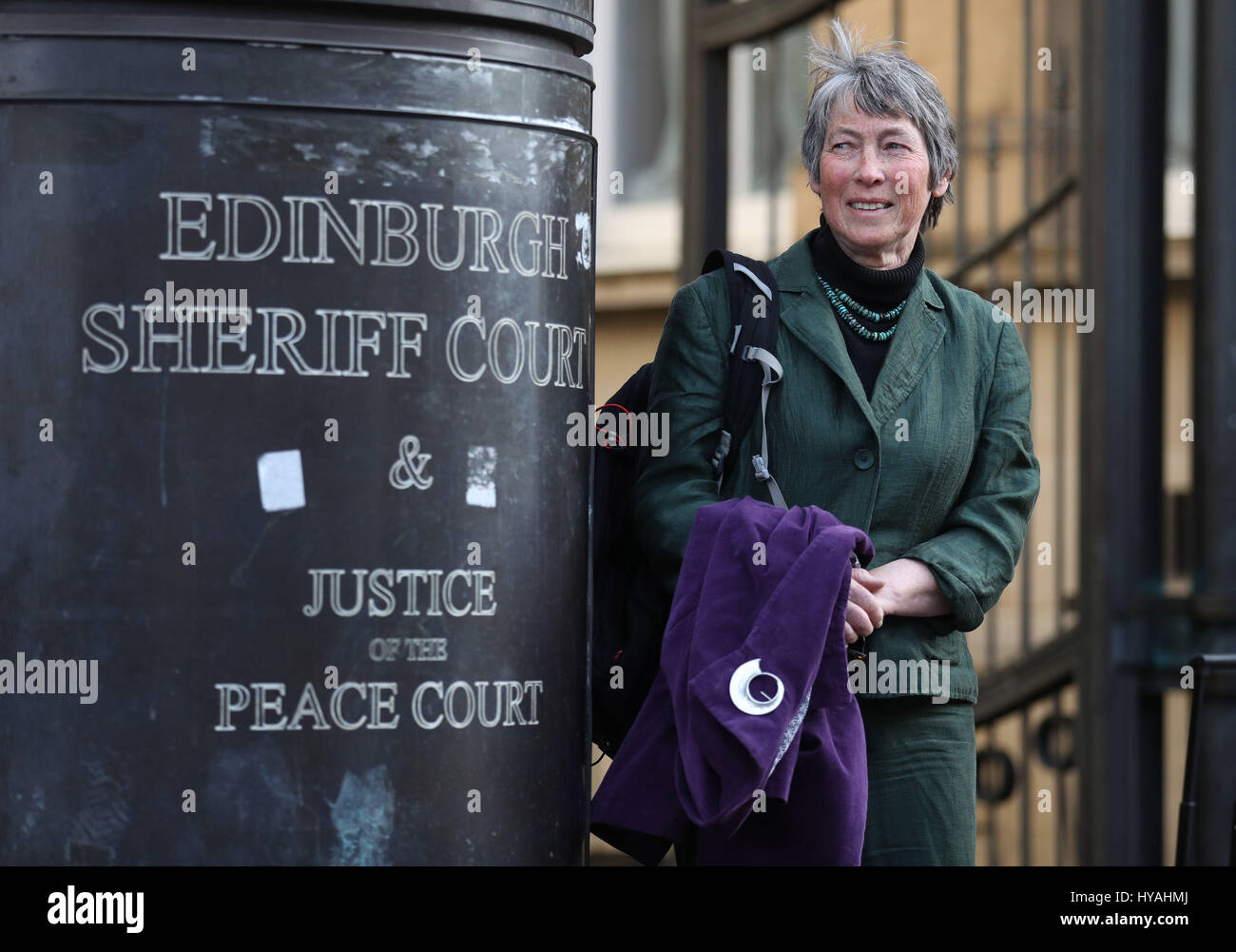 Carol Rohan Beyts, outside Edinburgh Sheriff Court, who has been ...