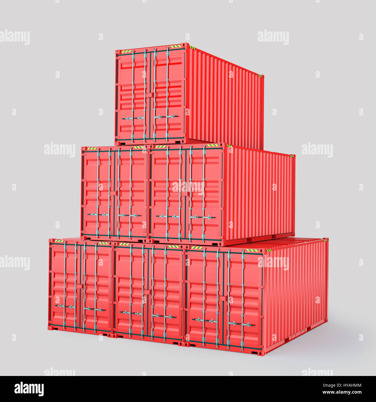 Set of cargo 3d container delivery Stock Photo - Alamy