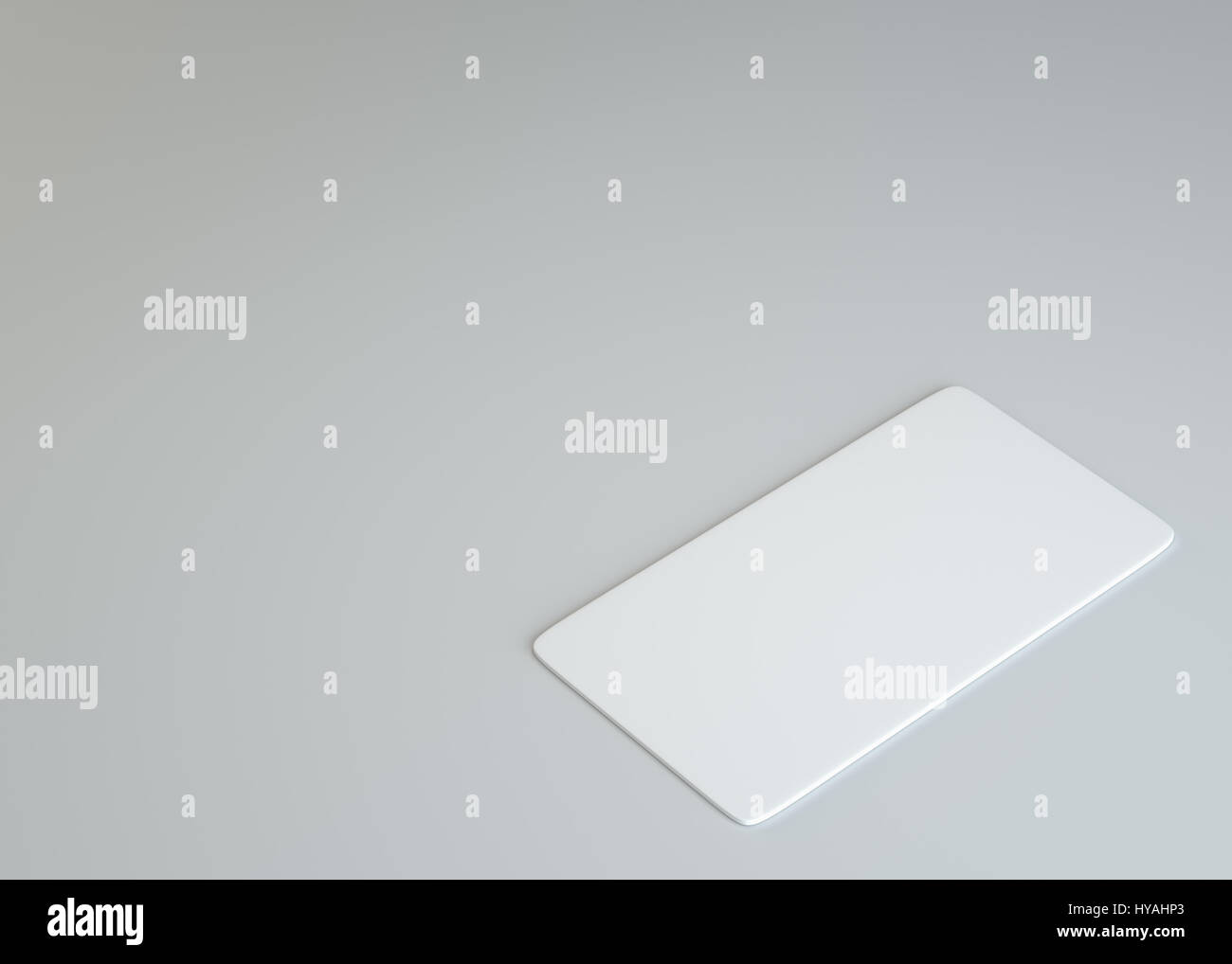 White empty paper card on gray background Stock Photo - Alamy