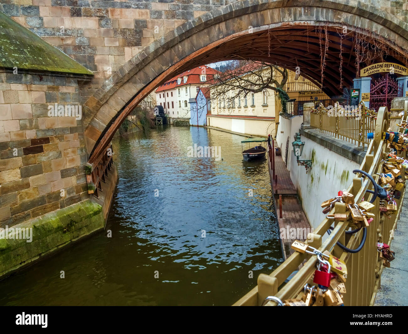 PRAGUE, CZECH REPUBLIC - MARCH 8 2017: Kampa Island also known as ...